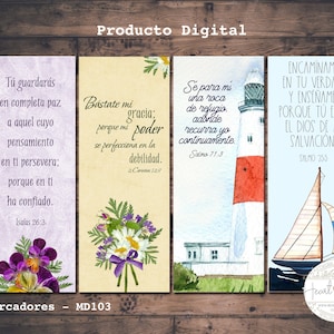 Printable Bookmarks in Spanish- Watercolor- - Marcadores Imprimibles ...
