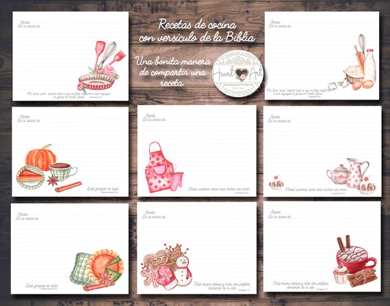Recetas Con Versículos De La Biblia Perfectas Para Incluir - Etsy
