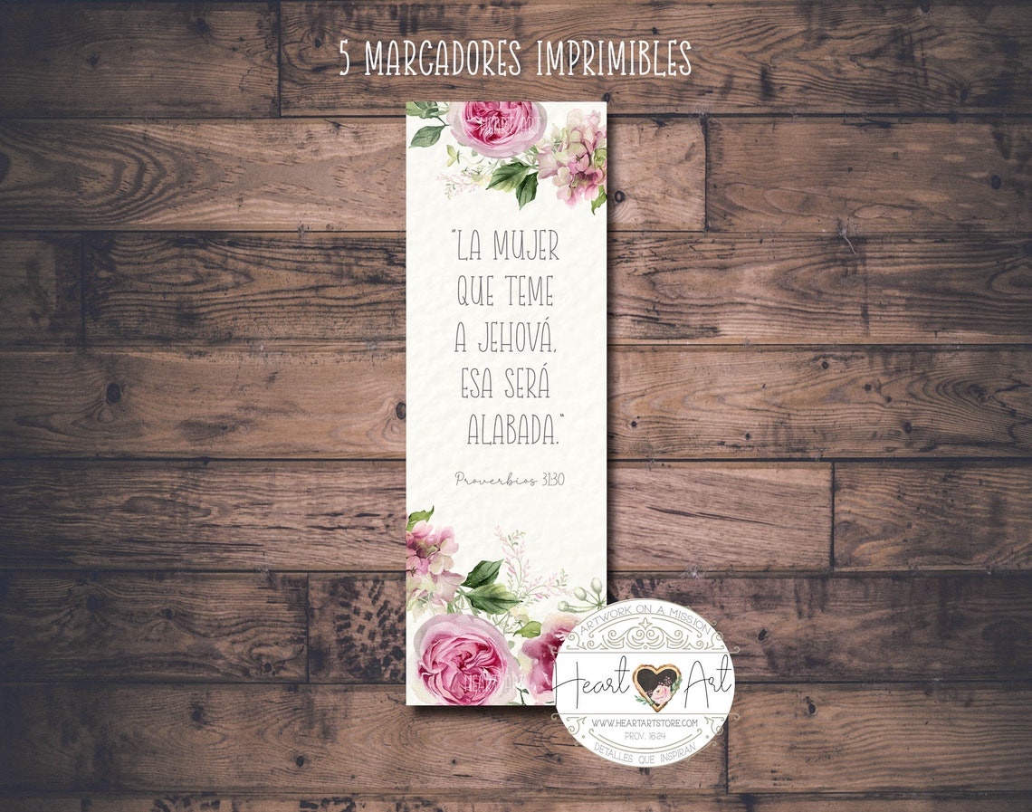 Printable Bookmarks in Spanish- Watercolor- Mother's Day- Marcadores ...
