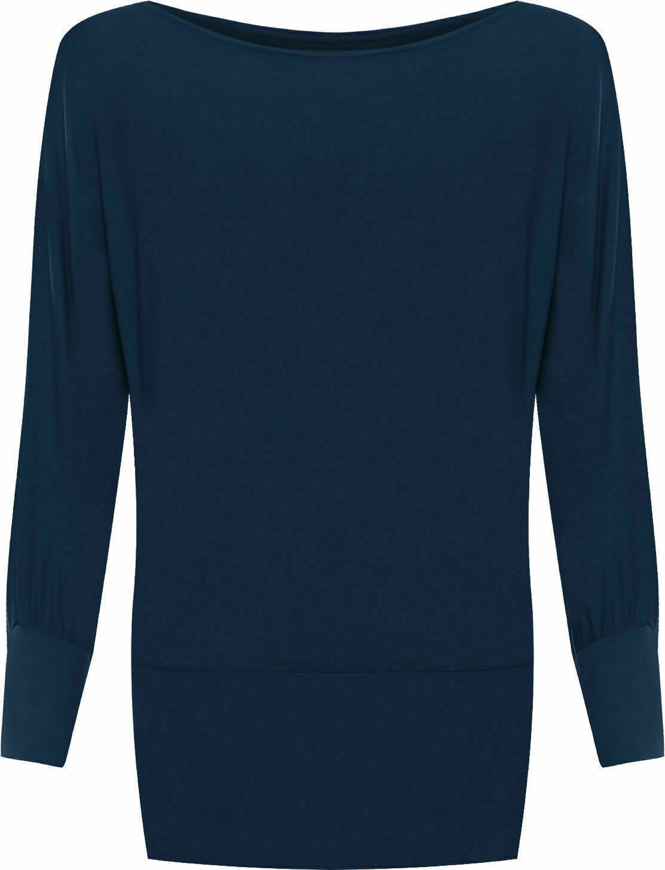 Womens Baggy Batwing off Shoulder Top Jersey Ladies Long Sleeve Plain ...