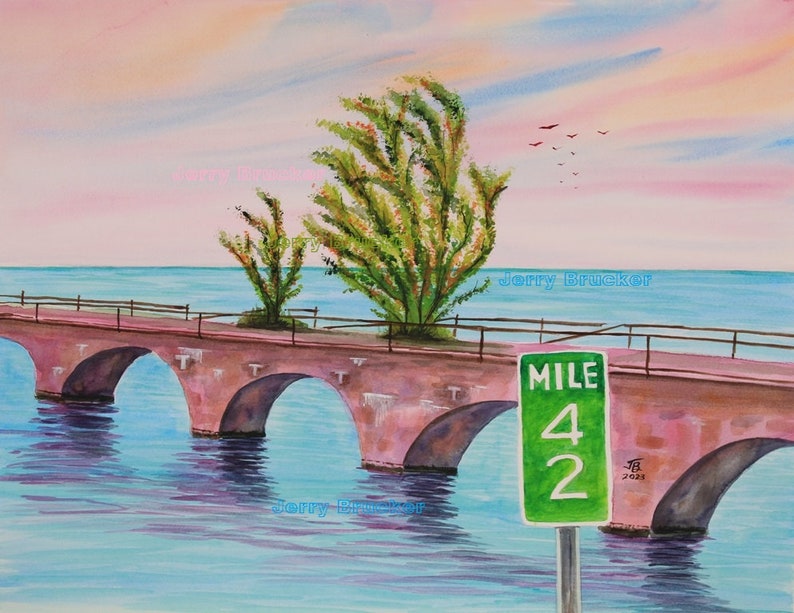 Fred the Tree 3 Painting Key West Marathon 7 Mile Bridge Duval St ...