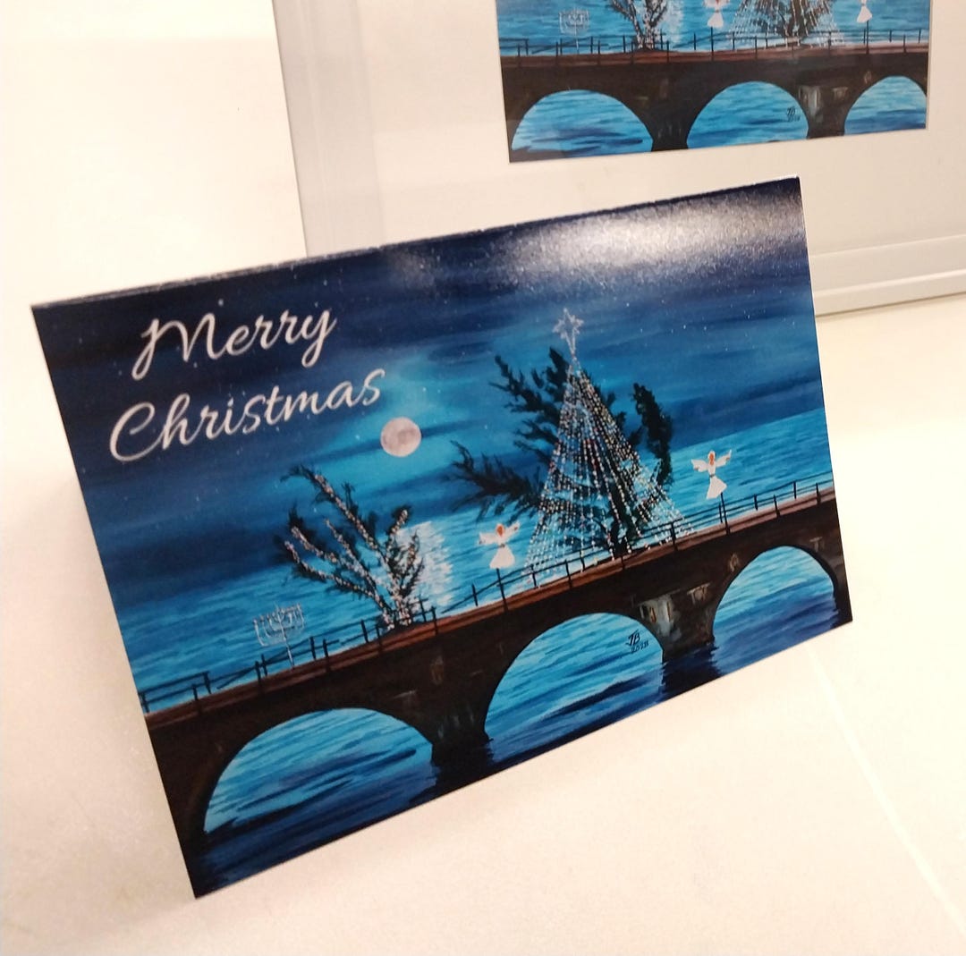 Fred the Tree Christmas Cards 5x7" Holiday Painting Key West Marathon 7 ...