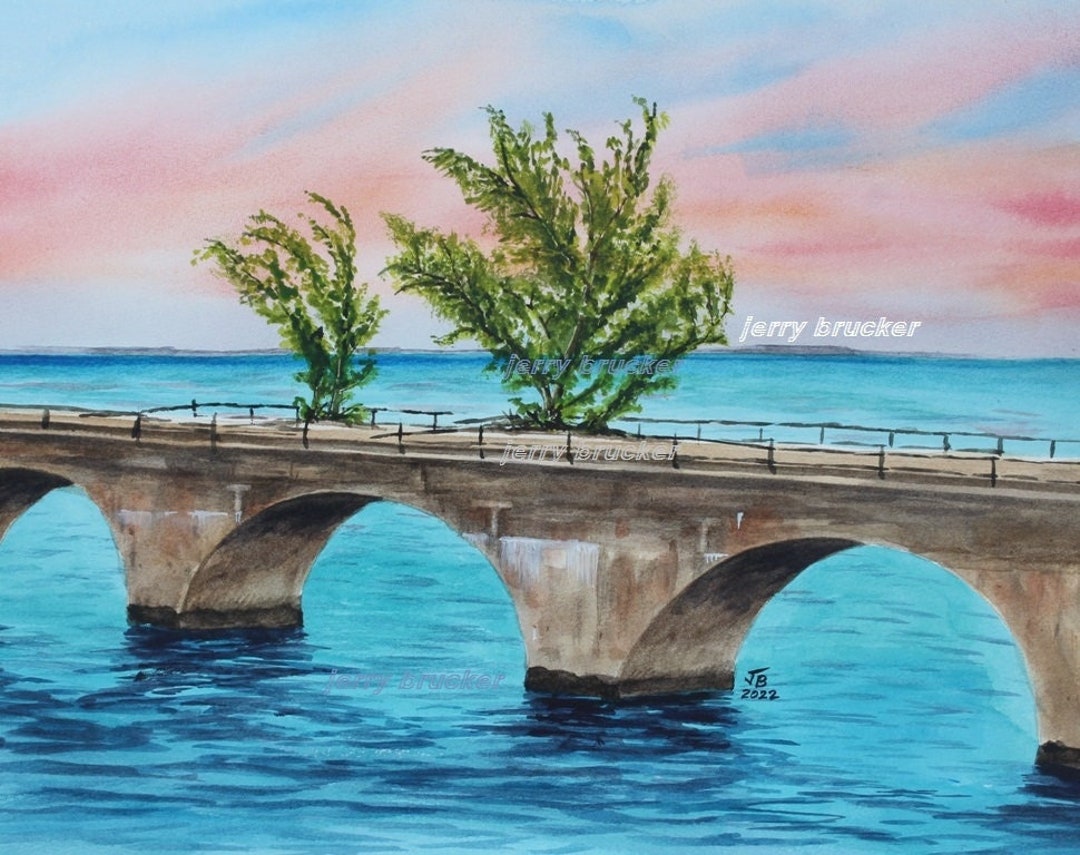 Fred the Tree Painting Key West Marathon 7 Mile Bridge Duval St ...