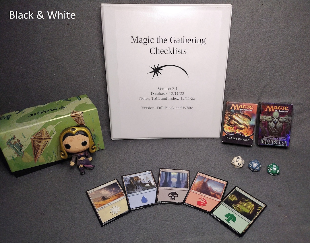 Printable Full Black and White Magic the Gathering Unofficial Set ...