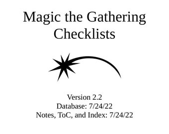 Mtg Checklist Card - Etsy