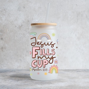 Christian Affirmation Iced Coffee Cup, Christian Glass Tumbler, Beer ...