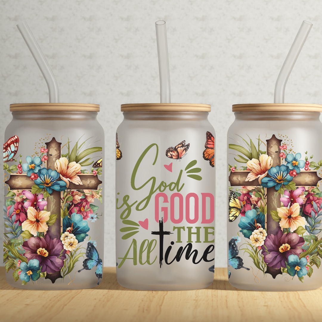 Christian Affirmation Iced Coffee Cup, Christian Glass Tumbler, Beer ...