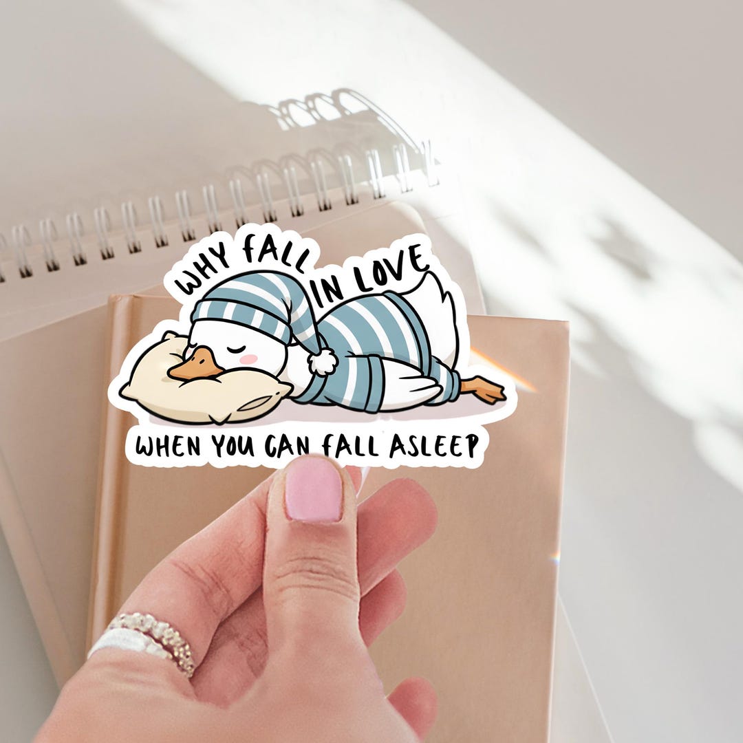 Why Fall in Love Sticker, Anti Valentine Sticker, Water Bottle Decal ...