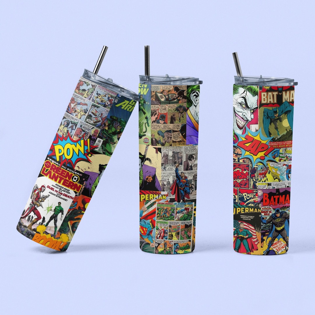Comics 20oz Tumbler Comic Con Tumbler Anime Travel Mug Comic Books ...