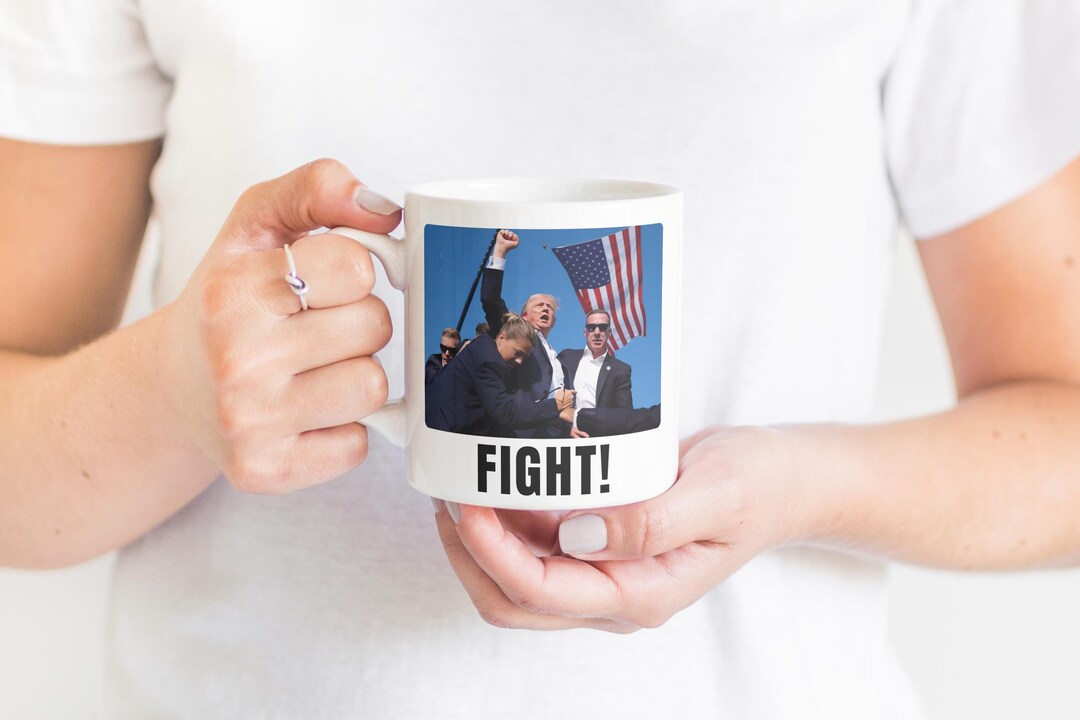Fight Donald Trump Ceramic Mug Republican Convention Trump Fight Bottle ...