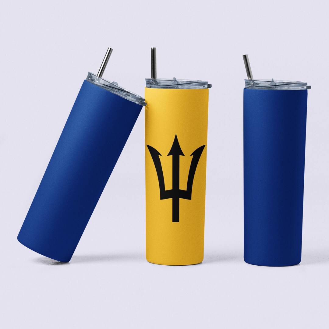 Barbados Flag 20oz Tumbler, Bajan, Customized Tumbler, Travel Mug ...