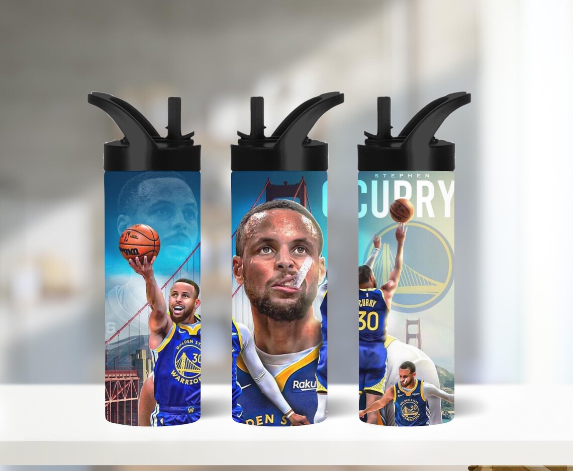 Steph Curry 20oz Water Bottle, Gift for Basketball Fan, Gift for Him ...