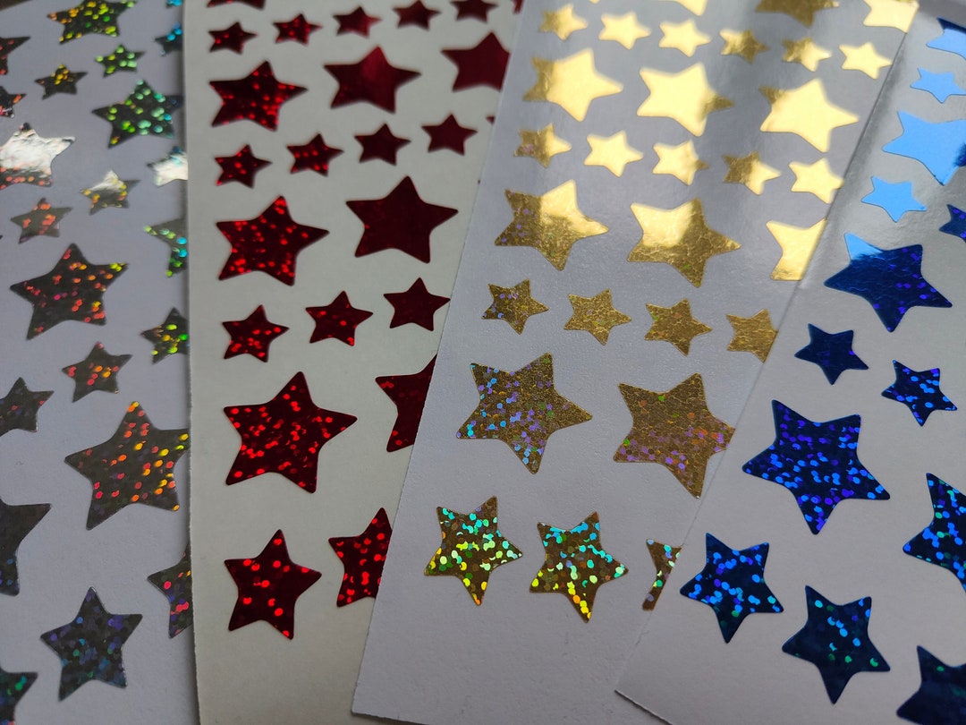 55 X Glitter Sparkle STARS Vinyl Decal Stickers. Two Sizes. Crafts ...