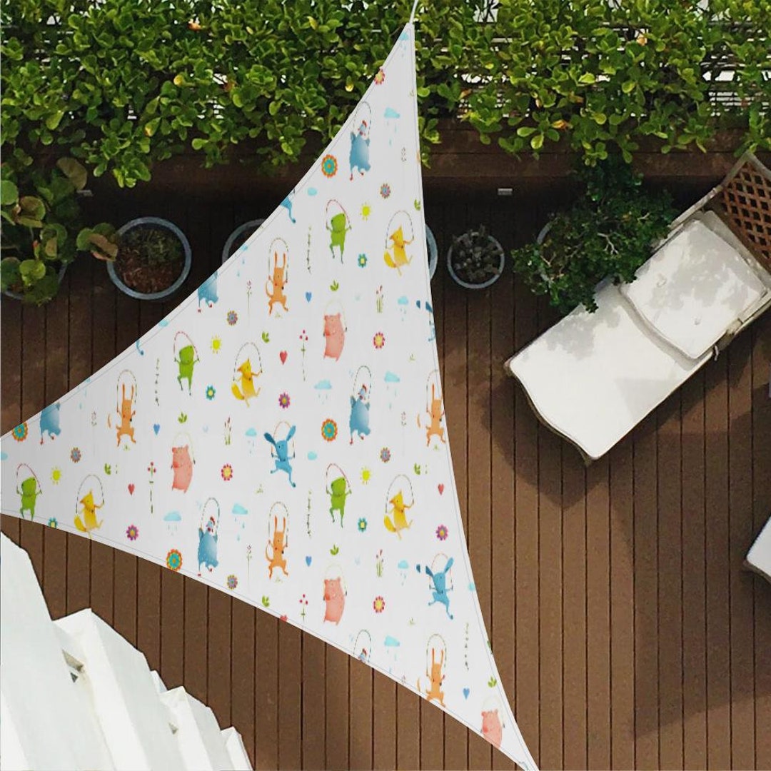 Cartoon Animals Theme Z287 | Sun Shade Sail, Triangular Shade Sail, Sun ...