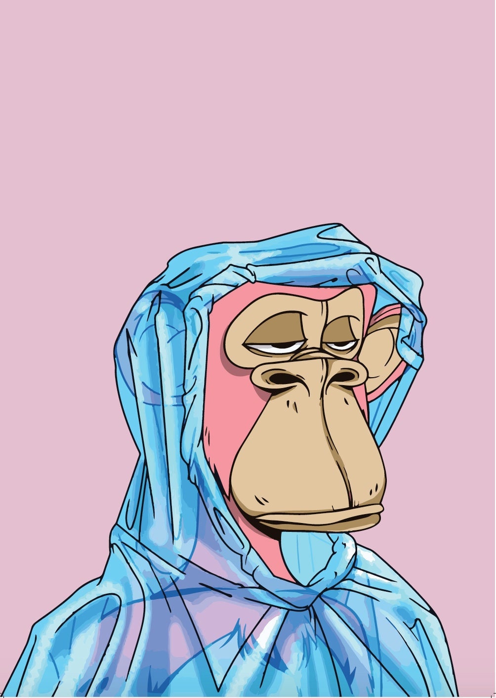 Póster Bored Ape Yacht Club Monkey A2 250GSM NFT Bitcoin Metaverse Art ...