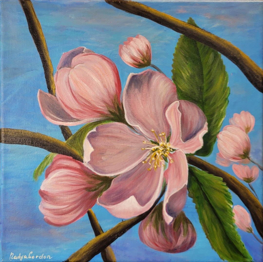 Blossoms Painting, Original Canvas Art, Flower Spring Painting - Etsy