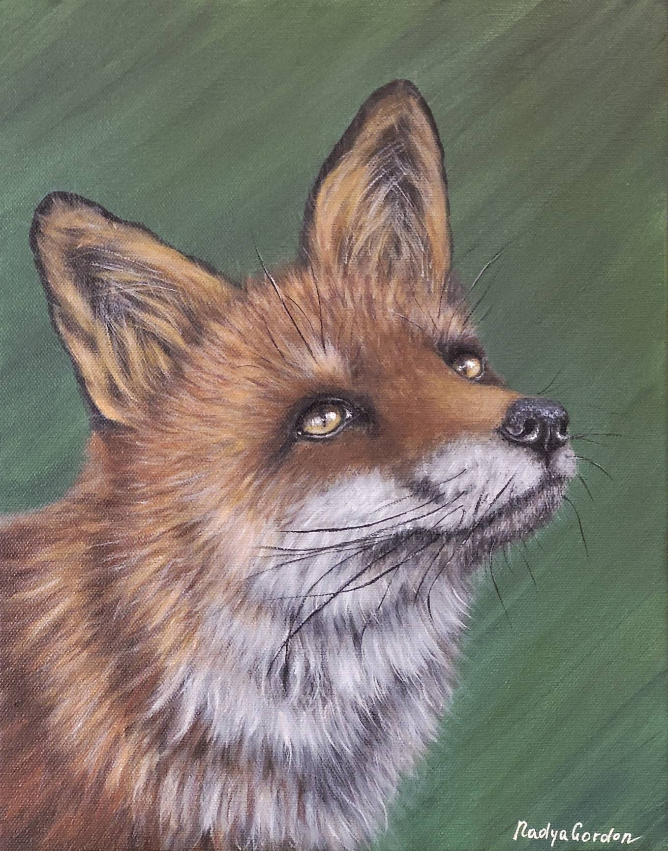 Red Fox Original Painting by Nadya Gordon Art - Etsy