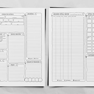 Wizard Character Sheet - D&D 5e - Etsy