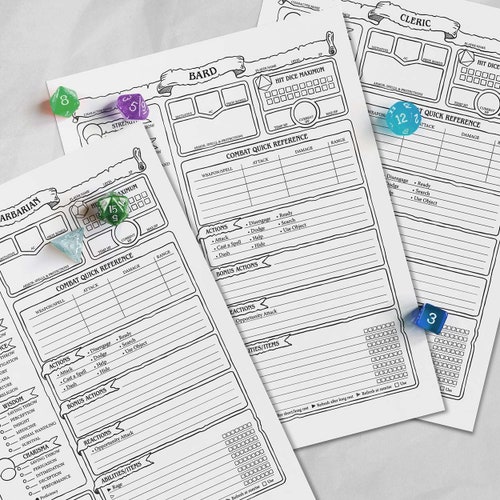 Ranger Character Sheet D&D 5e - Etsy Canada