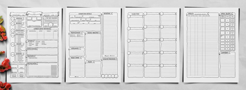 Custom / Multiclass Character Sheet D&D 5e - Etsy Canada