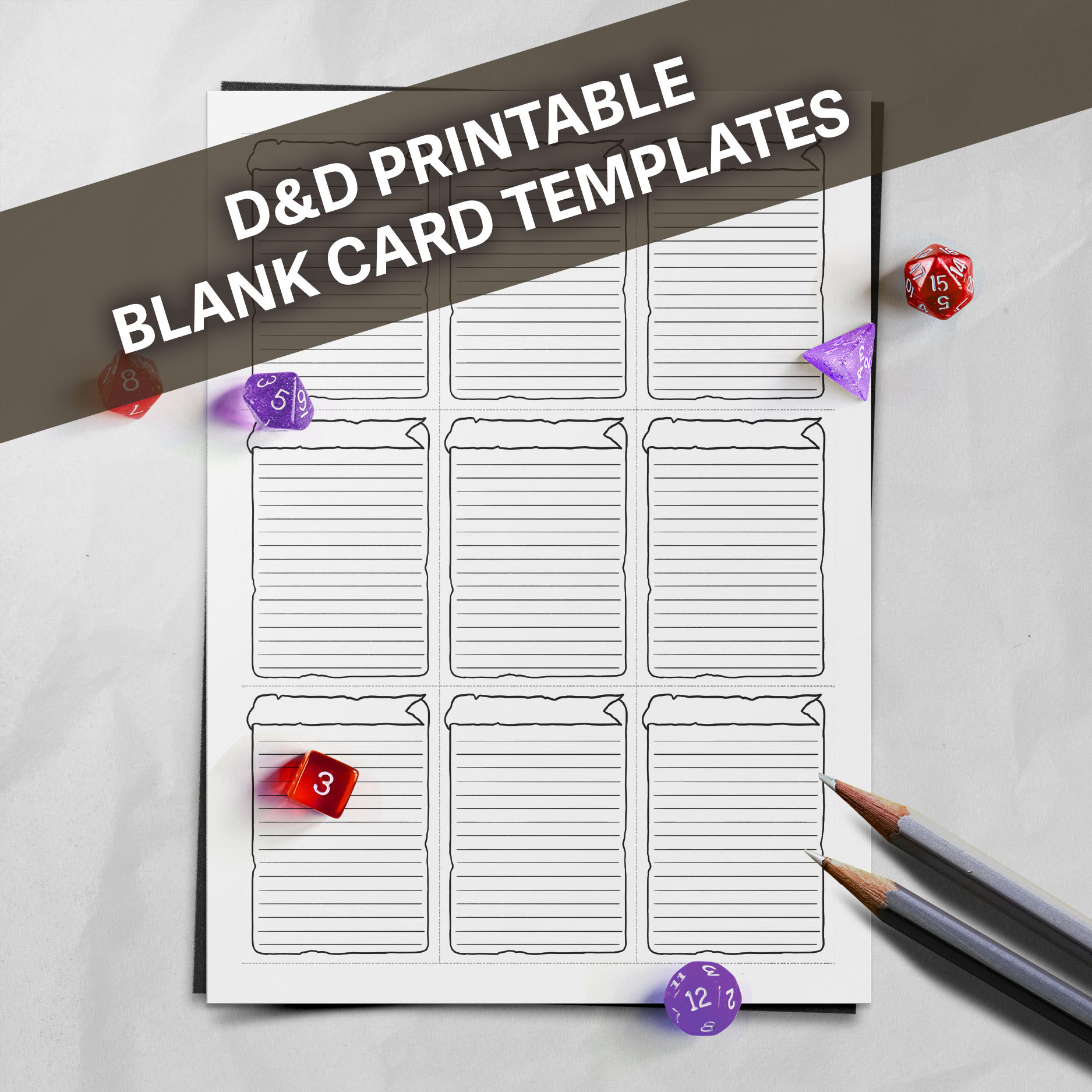 D&D Spell Cards and Item Card Templates - Etsy