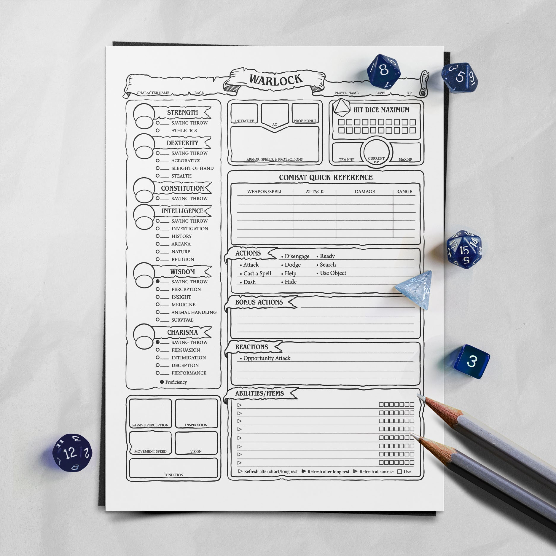 Warlock Character Sheet D D 5e Etsy warlock-character-sheet-d-d-5e-etsy