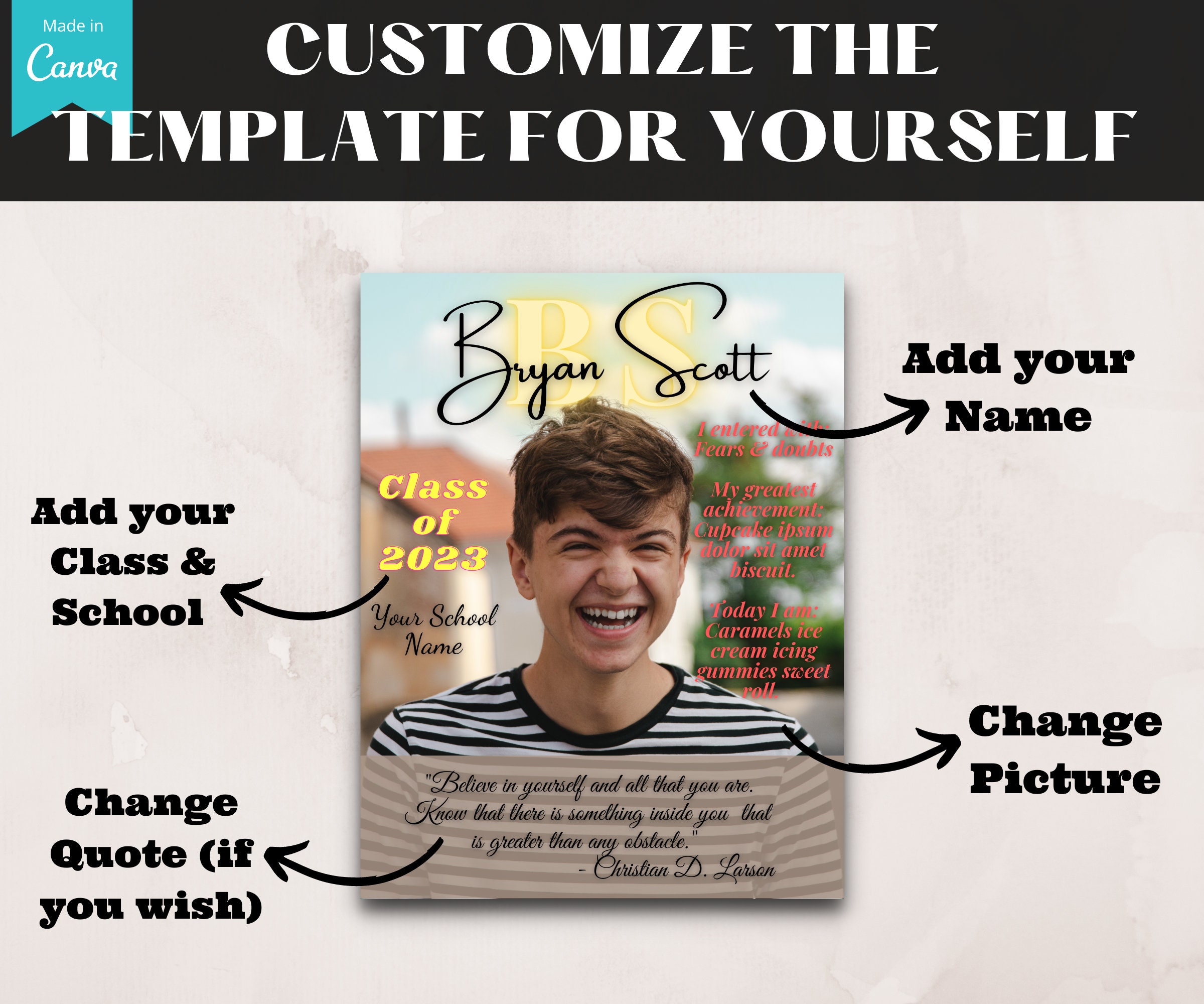 Full-page Yearbook Ads Senior Yearbook Ad College Yearbook - Etsy