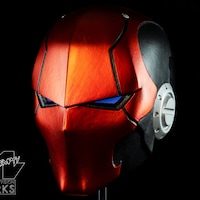 Black Red Hood Ronin Cosplay Costume Mask Helmet 3D Print - Etsy
