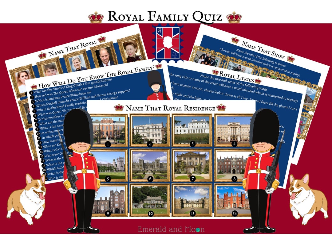 Royal Family Quiz Coronation Quiz Questions and Answers - Etsy