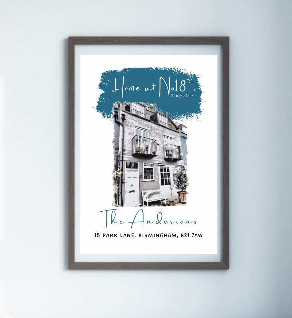 Personalised our Home House Print - Etsy