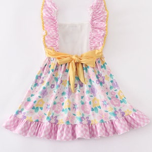 Girls Applique Floral Ruffle Hen Dress - Etsy