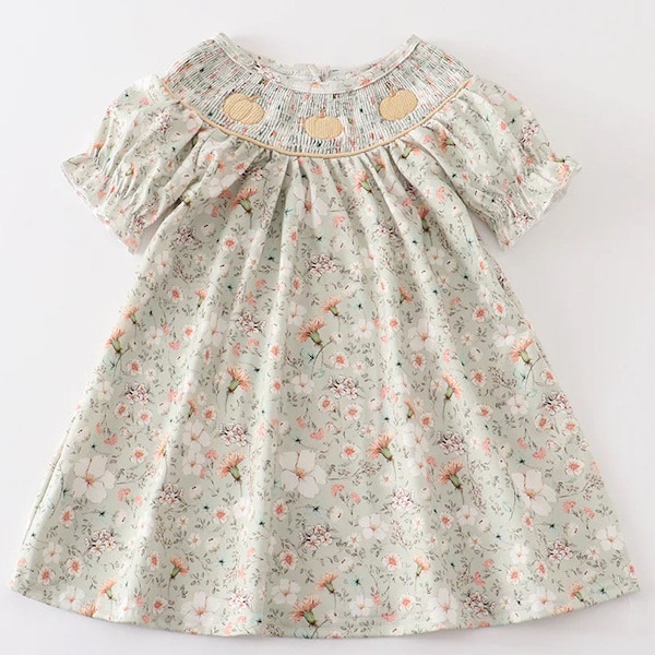 Girl Smocked Dress - Etsy