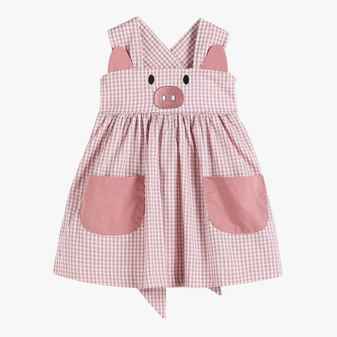 Pink Gingham Piggy Dress - Etsy