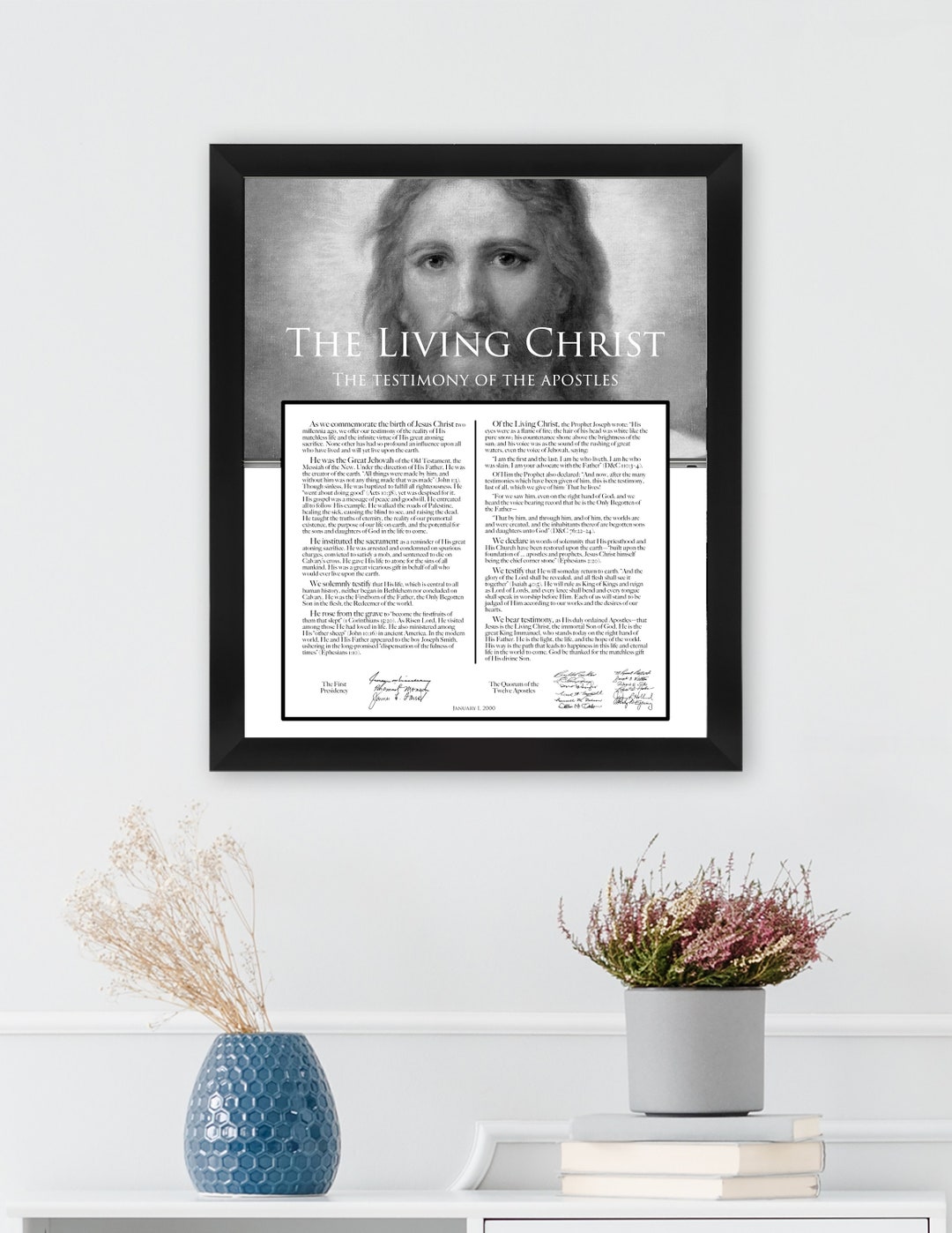 The Living Christ - LDS Document With Heinrich Hoffman Painting - Etsy