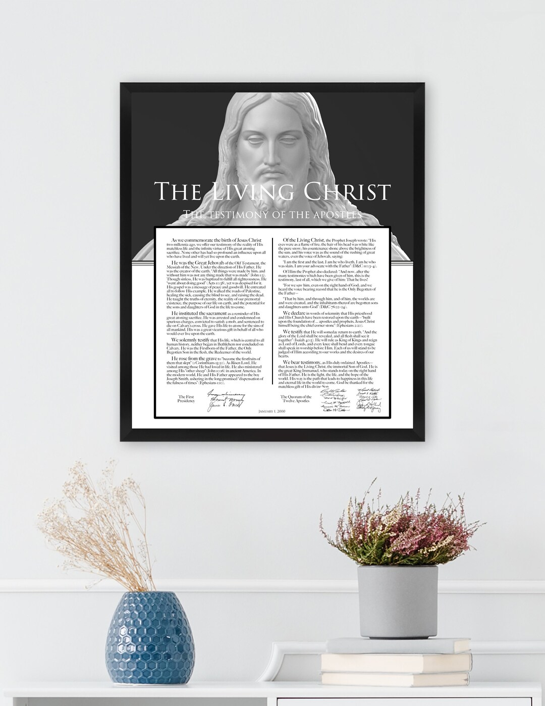 The Living Christ - LDS Document With Christus Statue Photo - Etsy