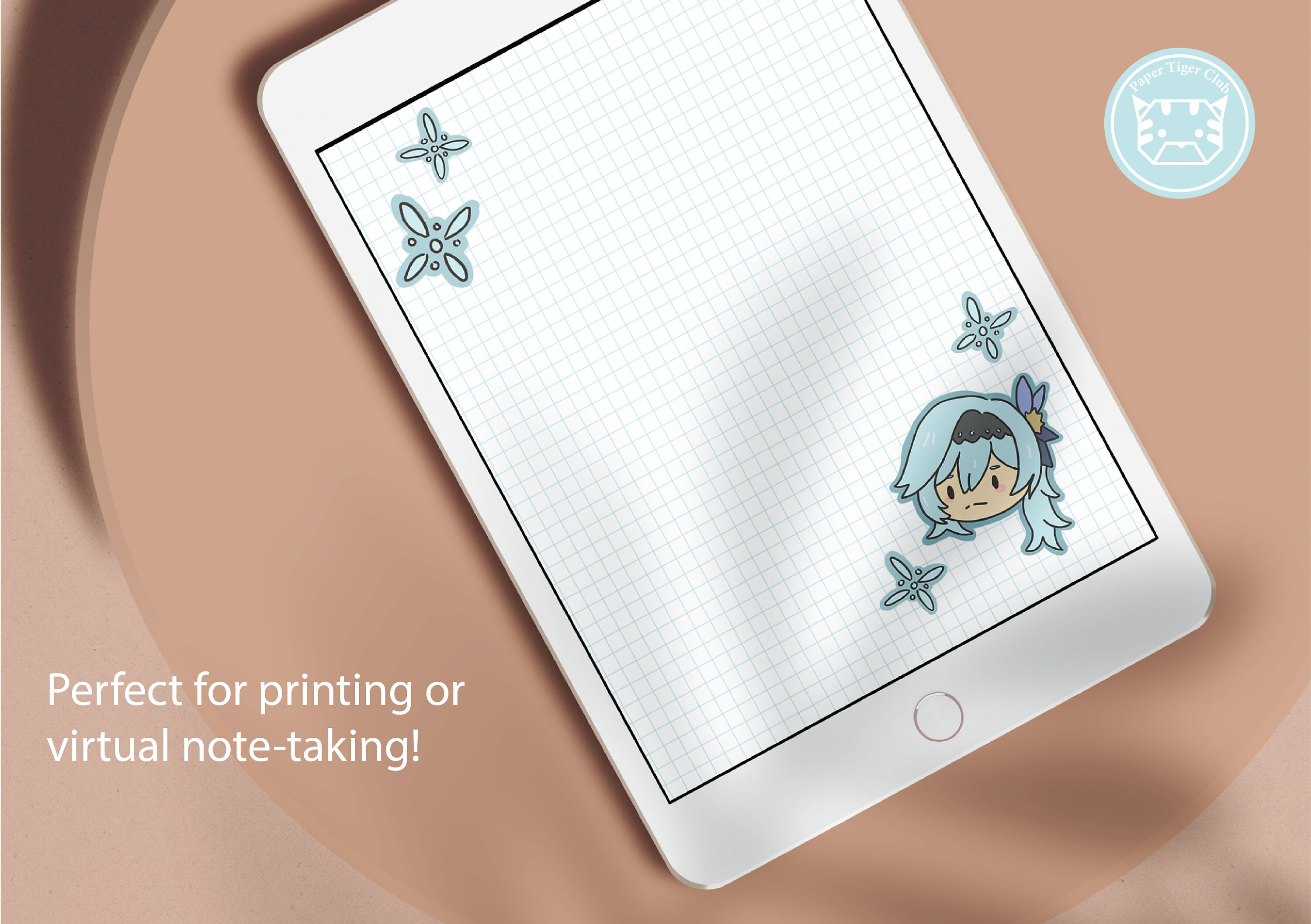 Genshin Impact Eula Memo Paper / Kawaii Digital Note Paper / Instant ...