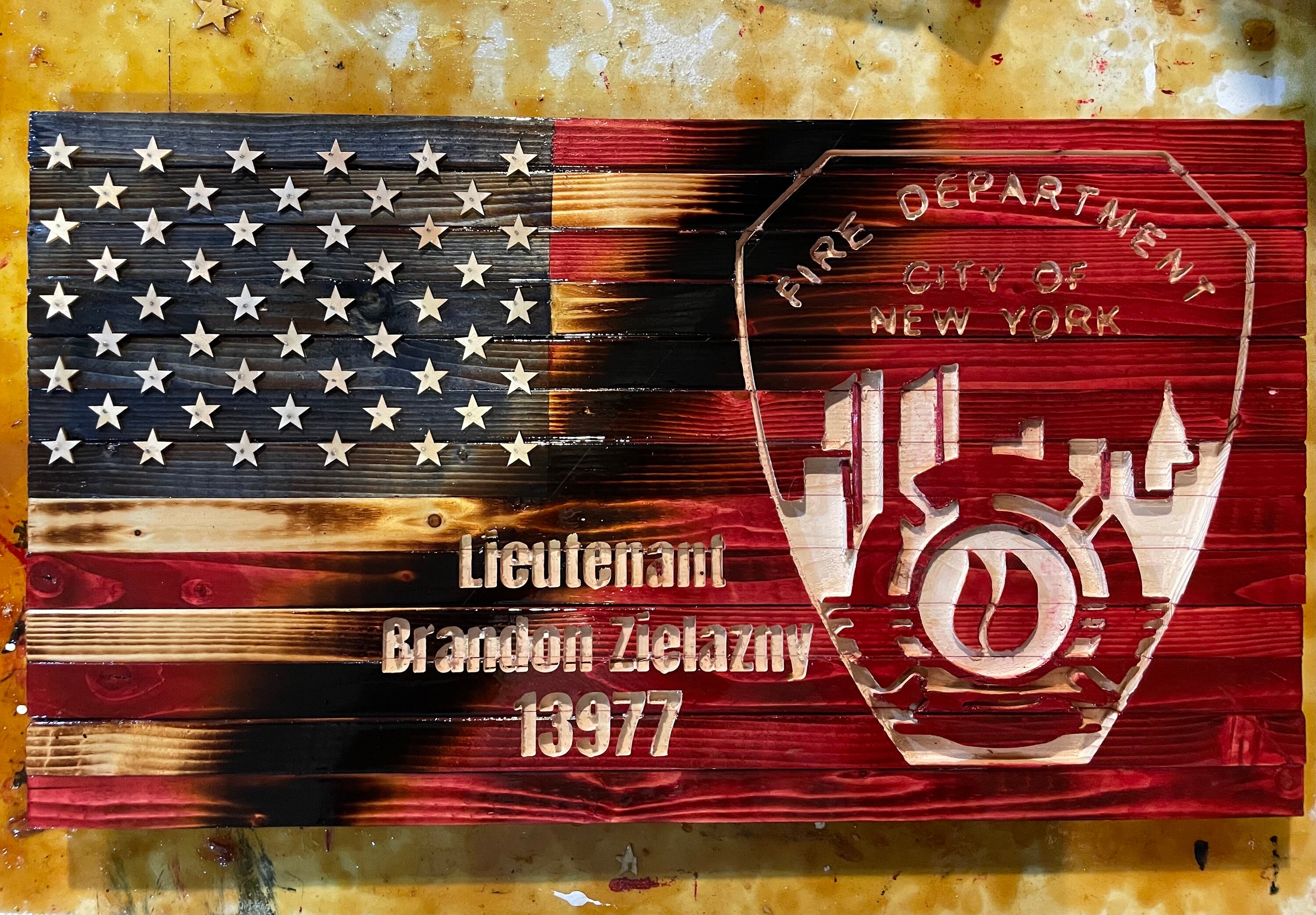 Small FDNY/NYPD/DSNY Flag - Etsy