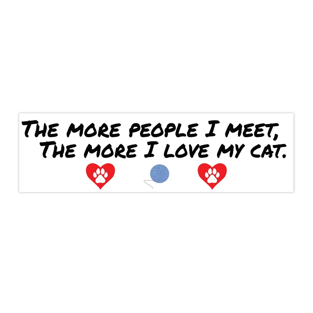 Meow-tastic Cat Lover Bumper Sticker Funny Cat Quote Decal for Pet Cars ...