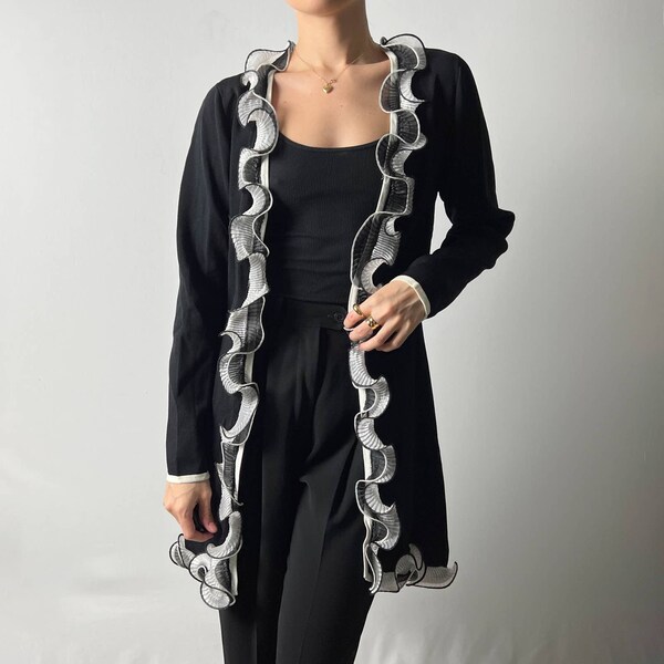 Ruffle Cardigan - Etsy