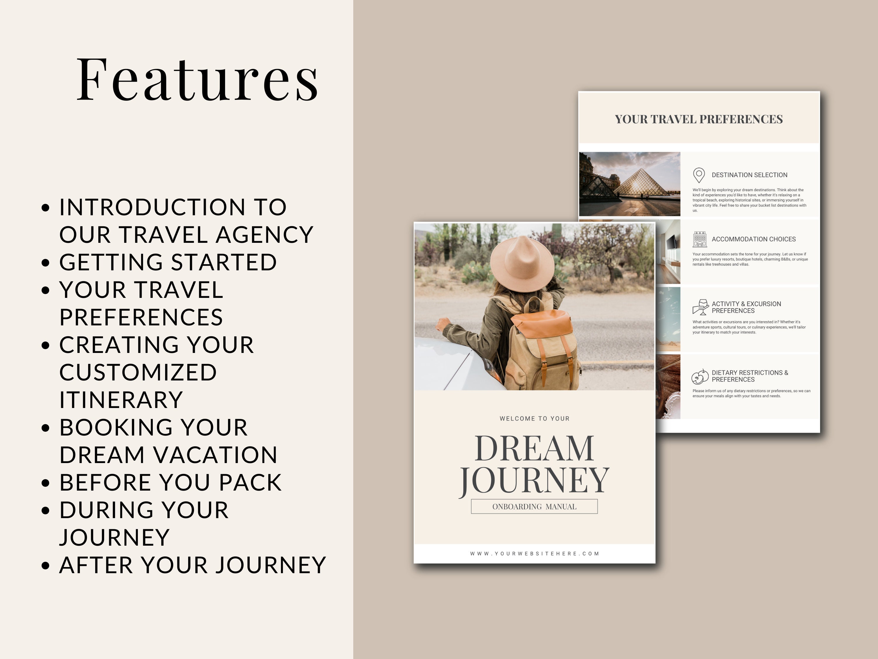 Travel Agent Planner | Client Welcome Packet | Onboarding Manual ...