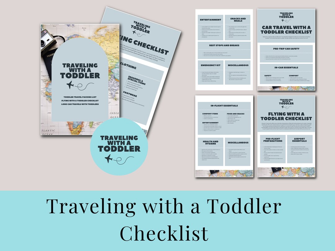 Toddler Packing List | Toddler Travel Checklist | Printable PDF | Air ...