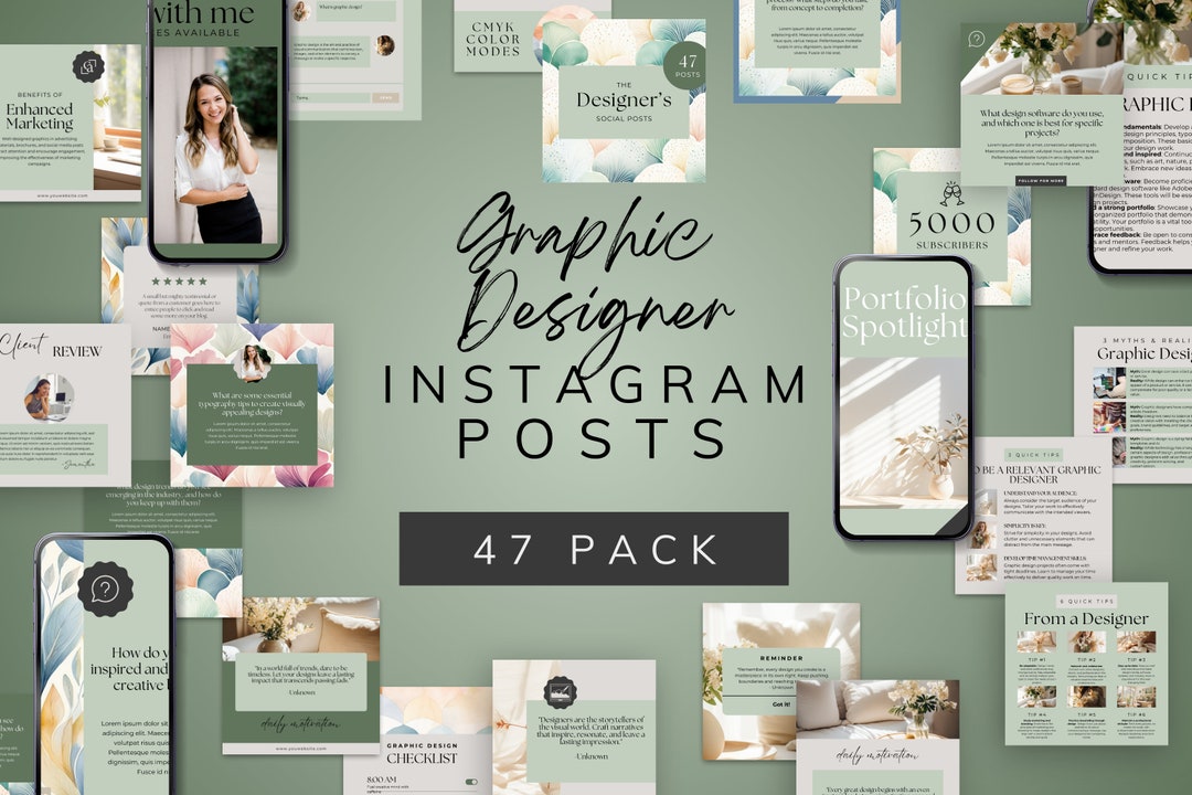 Ultimate Graphic Designer Bundle: 47 Editable Canva Templates for ...