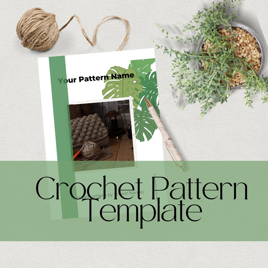 Canva Crochet Pattern Template: Canva Knit Pattern Template for Designers, Design Beautiful ...