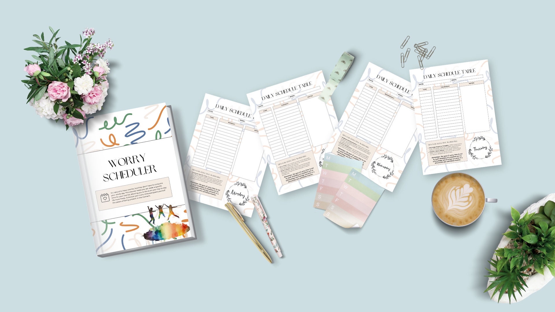 Daily Worry Diary Printable Anxiety Journal Printable Digital Worry ...