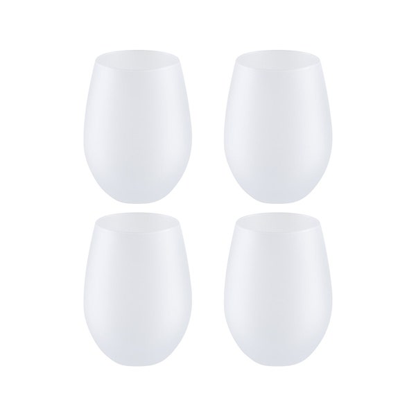 Frosted Stemless Wine Glass - Etsy