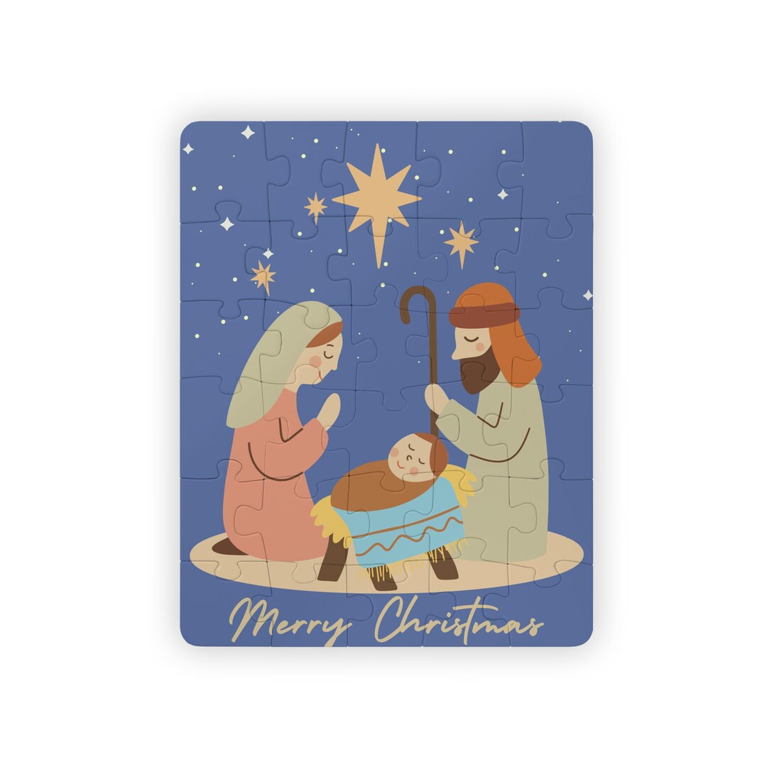 Kids' Nativity Scene Puzzle: 30-piece Holiday Family Activity - Etsy