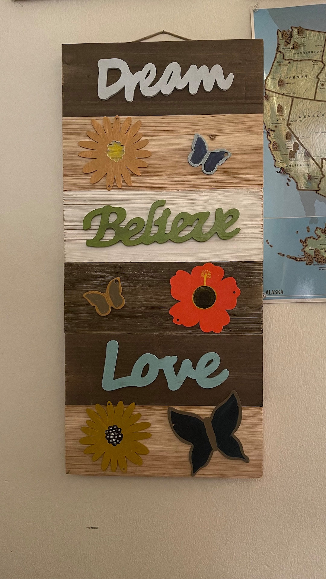 Affirmations Rustic Wood Sign - Etsy
