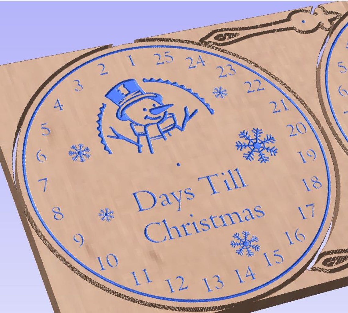 Christmas Countdown Clock Digital Files for CNC - Etsy