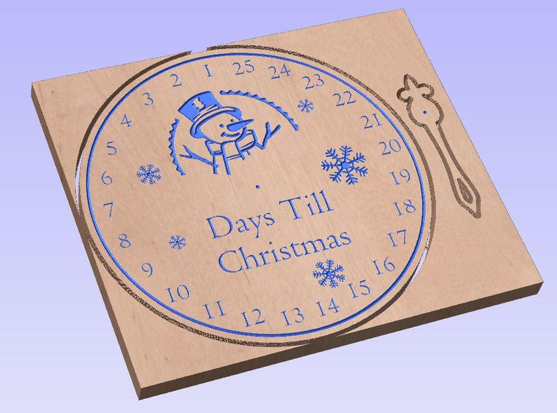Christmas Countdown Clock - Digital Files for CNC - Etsy