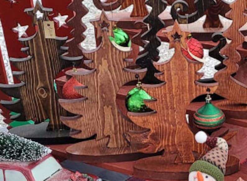 Christmas Tree Ornament Holder Digital Files for CNC - Etsy Norway